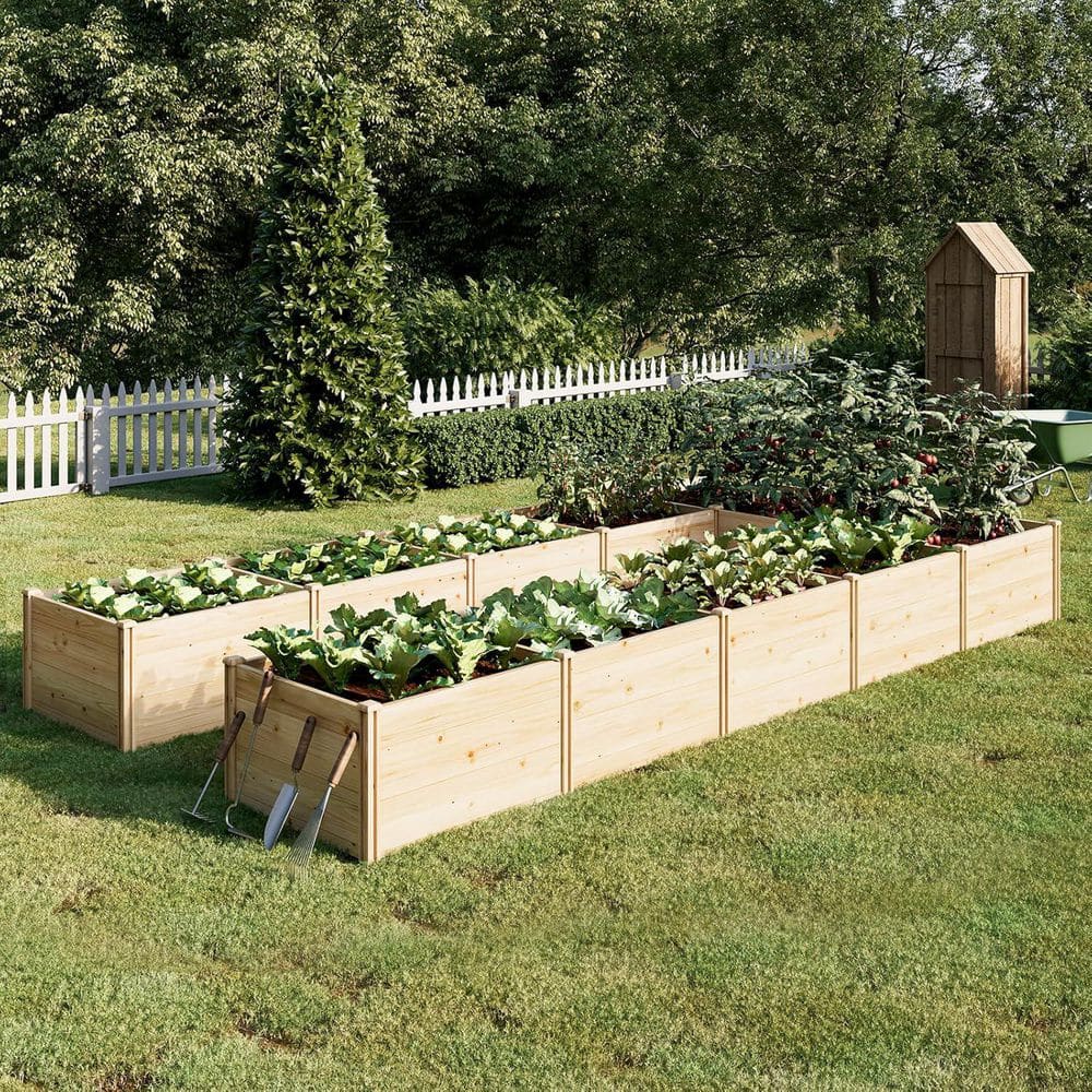 amerlife 7.5 ft. W x 15 ft. D x 1. 6 ft. H Fir Wood U-Shaped Raised ...