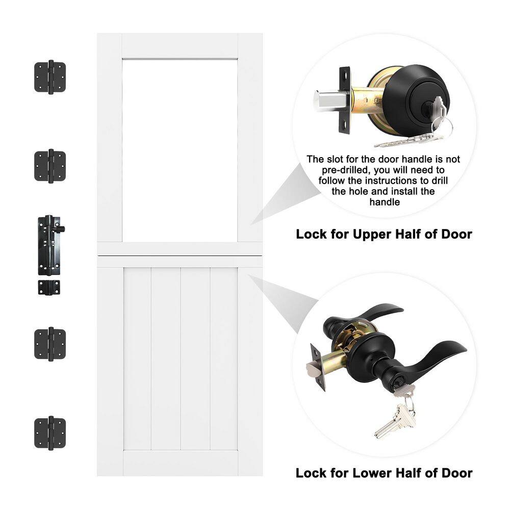 ARK DESIGN 32 in. x 80 in. Primed White Finish MDF Universal 1-Lite ...