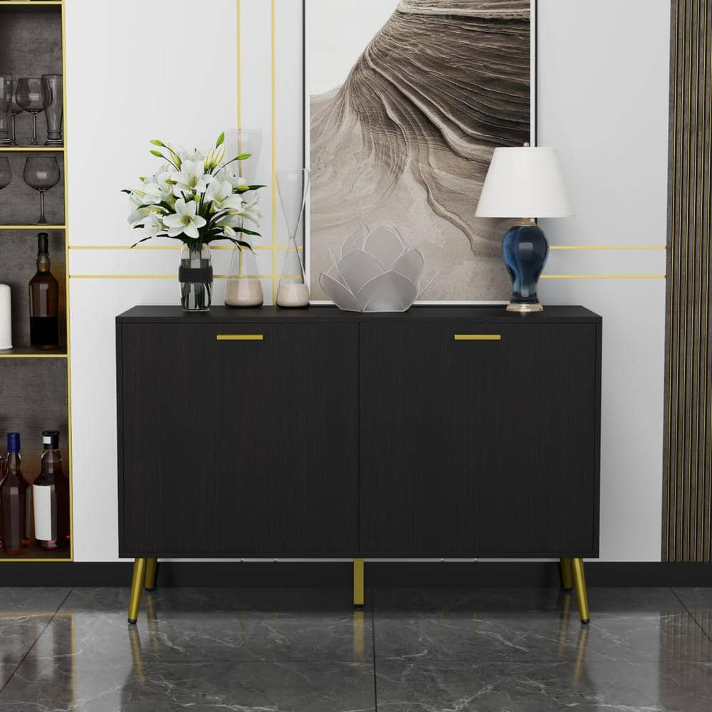 FUFU&GAGA Brown Wood Paint Finish 2-Doors Buffets and Sideboards Cupboard KF200107-01-c - The ...