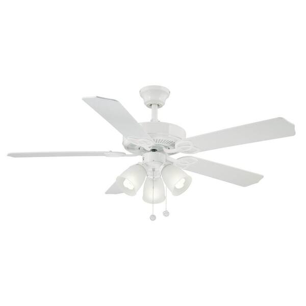 Brookhurst 52 in. Indoor White Ceiling Fan YG268-WH - The Home Depot
