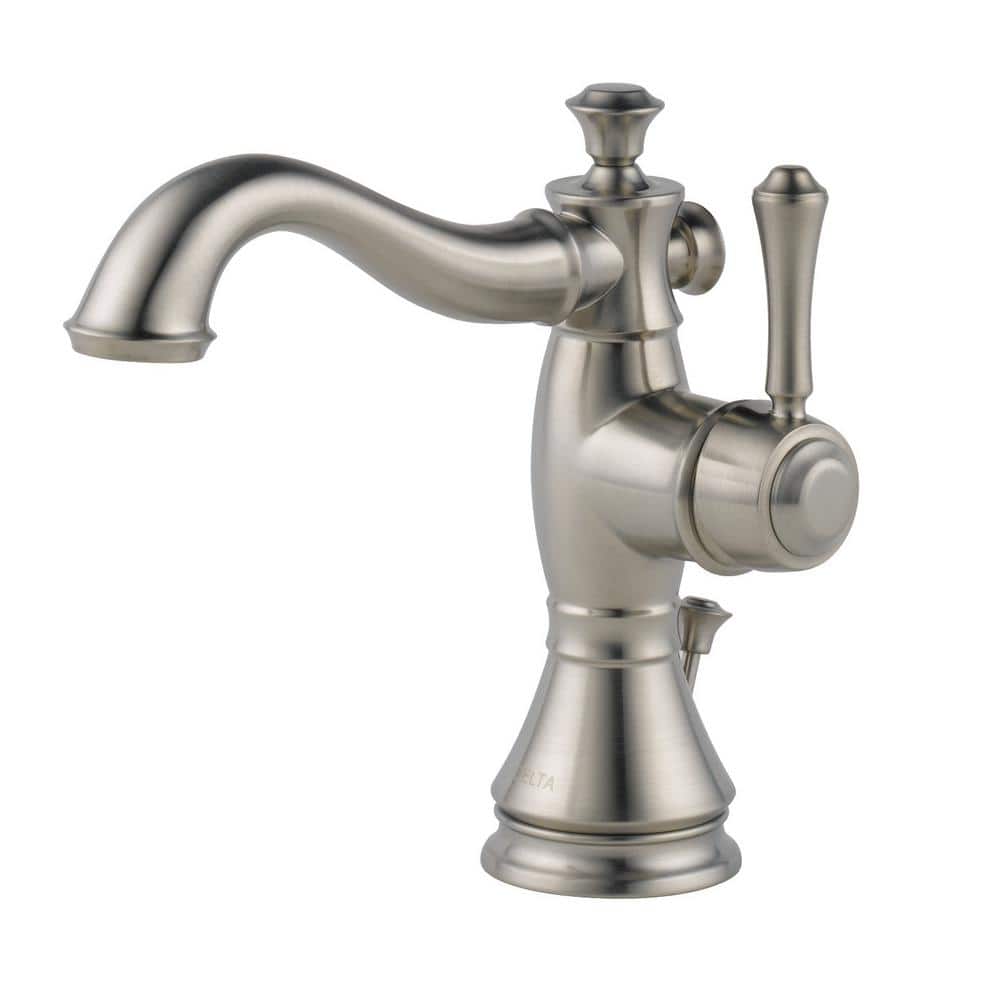 Delta Cassidy Single Hole Single-Handle Bathroom Faucet with Metal ...