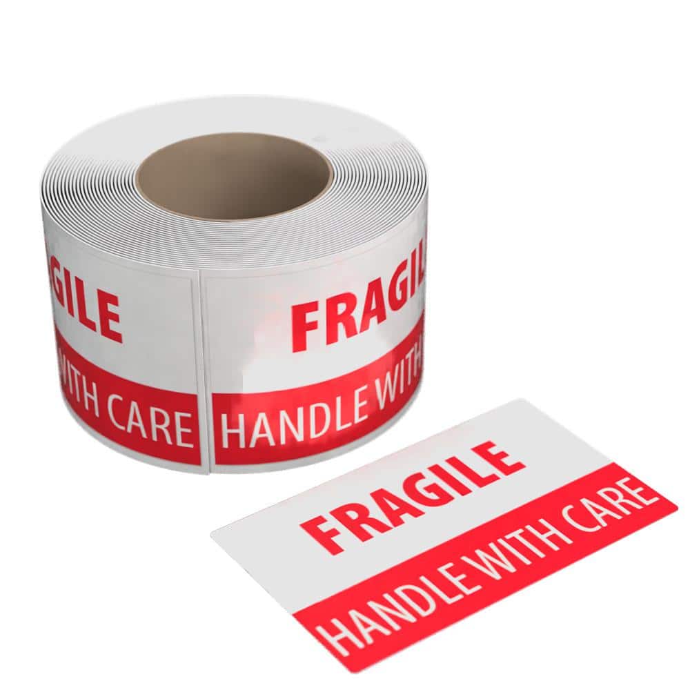 Pratt Retail Specialties 3 in. x 5 in. Fragile Moving Labels (250-Pack ...