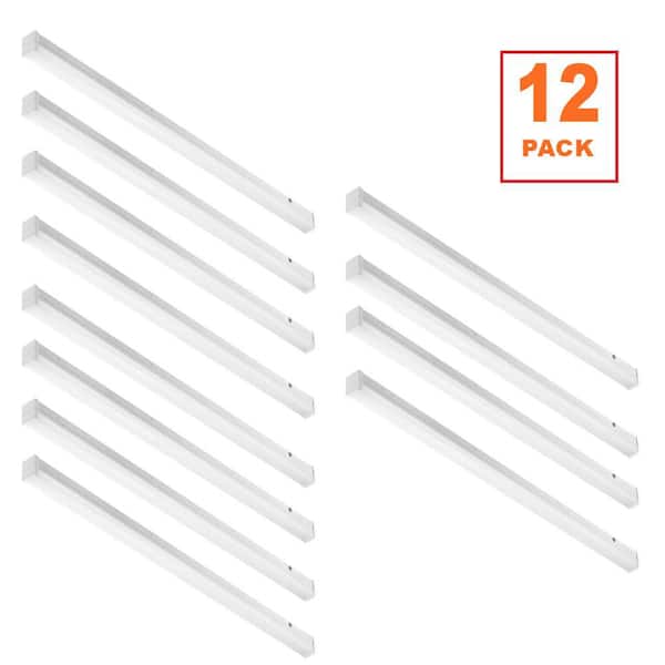 Commercial Electric 12-Pack 4 ft. 64-Watt Equivalent Vapor Tight ...