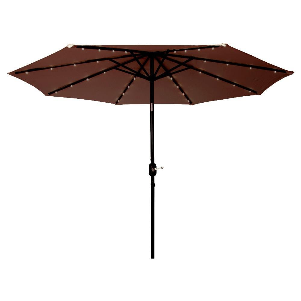 Trademark Innovations 9 ft. Deluxe Solar Powered LED Lighted Patio ...