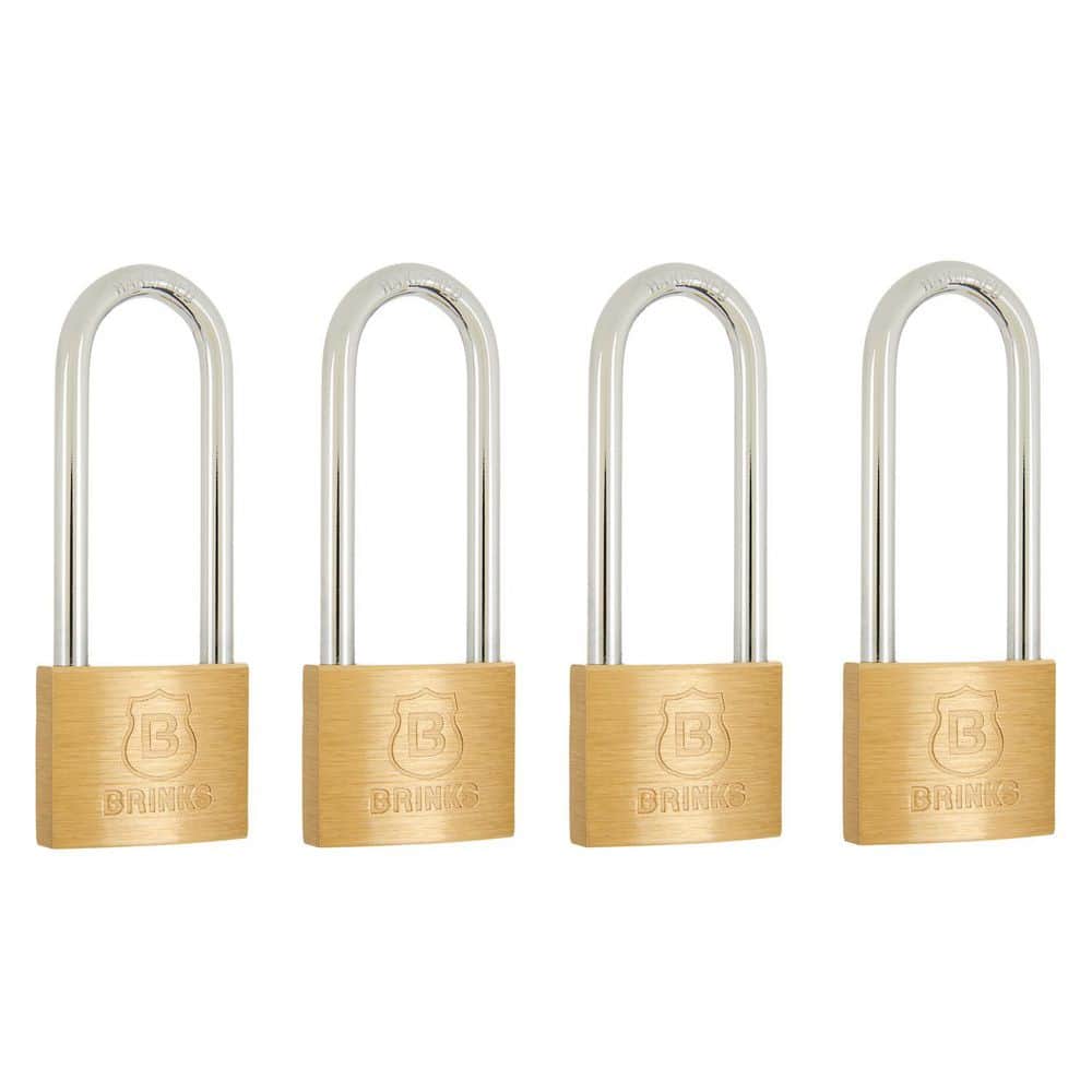 Brinks 1-9/16 in. (40 mm) Solid Brass Keyed Lock with 2 in. Shackle (4 ...