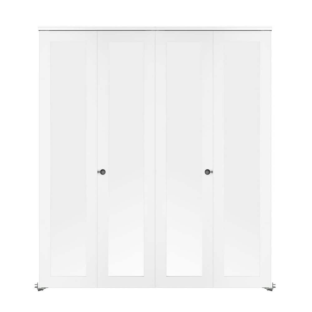 GOLDENPOLEY 72 in. x 78 in. (Double 36 in. ) 1-Lite Mirrored Glass ...
