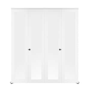 GOLDENPOLEY 60 in. x 78 in. (Double 30 in. ) 1-Lite Mirrored Glass ...
