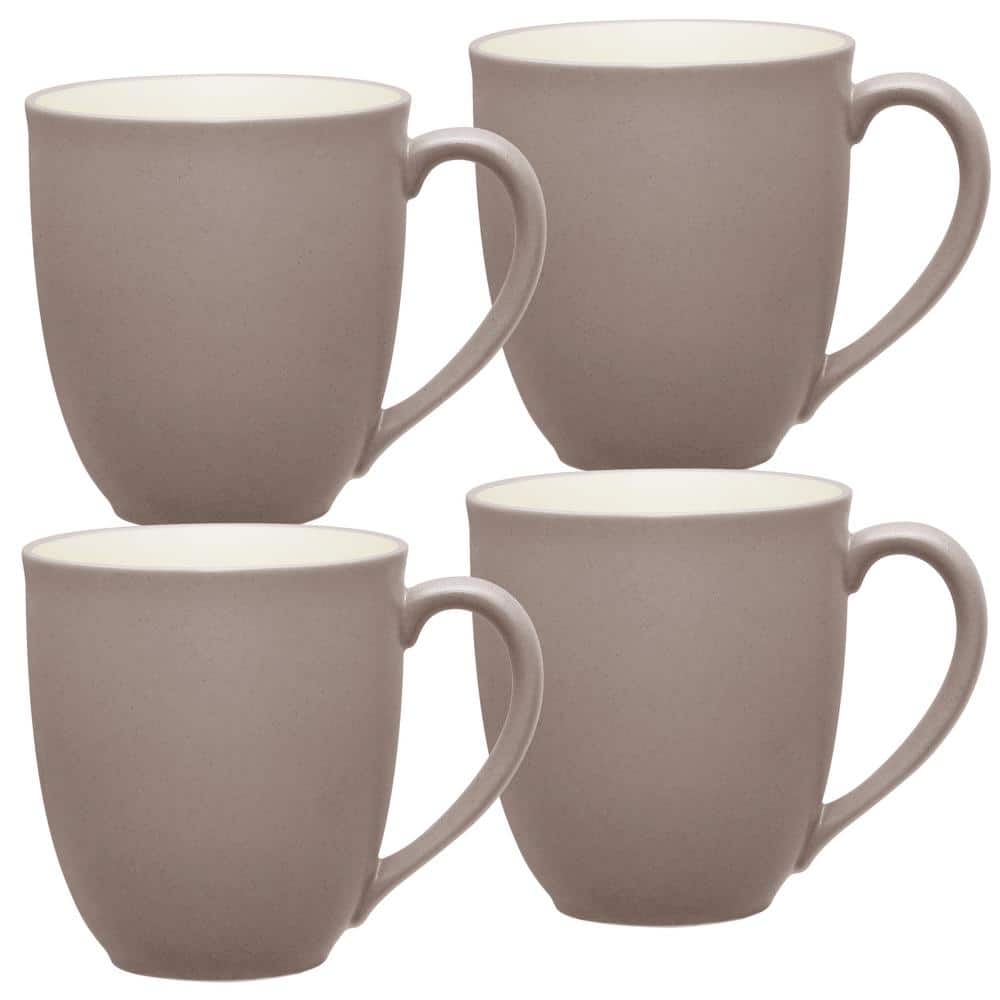 Noritake Colorwave Clay 12 fl. oz. (Tan) Stoneware Mugs (Set of 4) 5101 ...