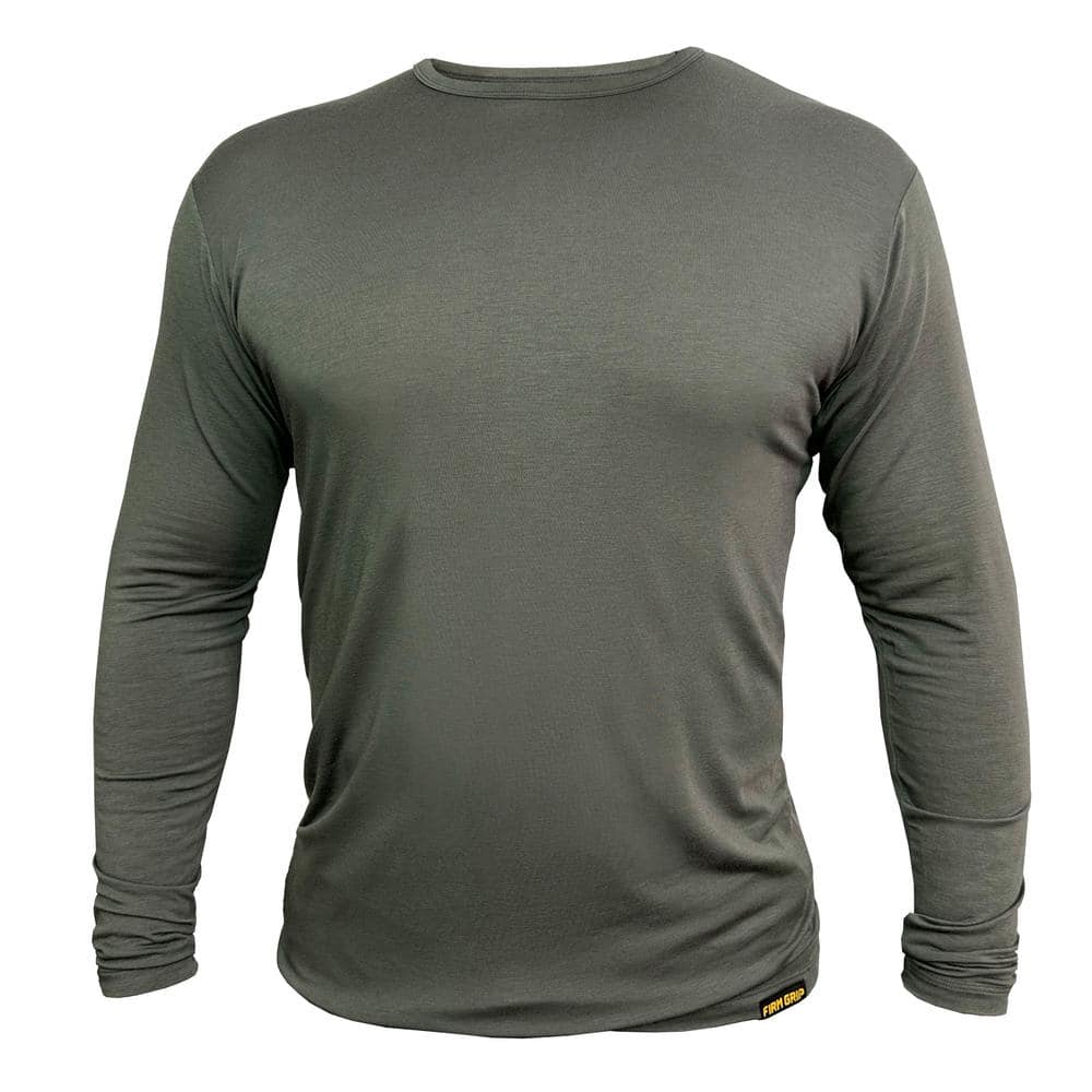 FIRM GRIP Men's Large Gray Base Layer Shirt 56722-36 - The Home Depot