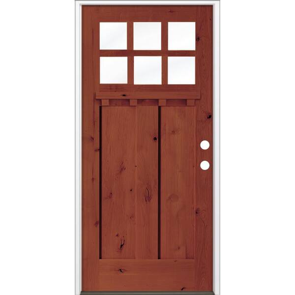 Reviews for Krosswood Doors 32 in. x 80 in. Knotty Alder Left-Hand ...