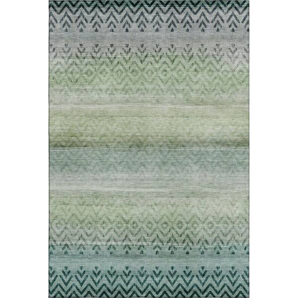 Addison Rugs Mayfield Premium Machine Washable Abstract AMF2042 Teal 9 ...