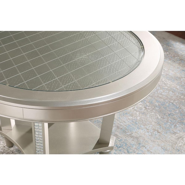 Furniture of america champagne glam round dining table store