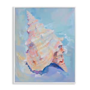 Stupell Industries Coastal Conch Shell by Arlington Prints White Framed ...