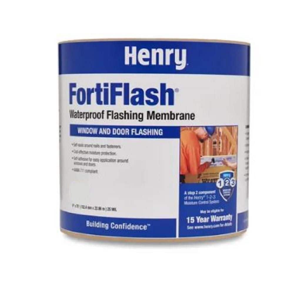 Henry 12 in. x 75 ft. FortiFlash Self-Adhesive Waterproof Flashing ...