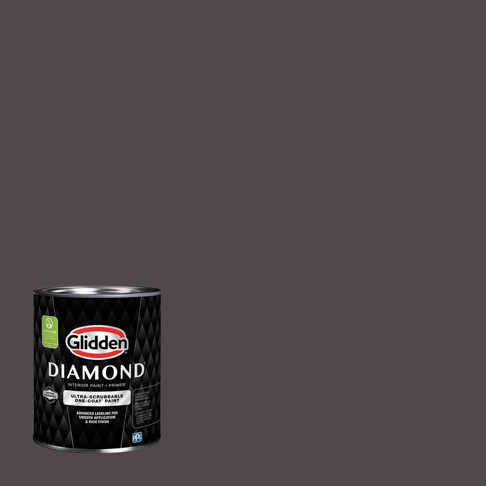 Glidden Diamond 1-qt. Black Elegance PPG1004-7 Satin Interior Paint ...