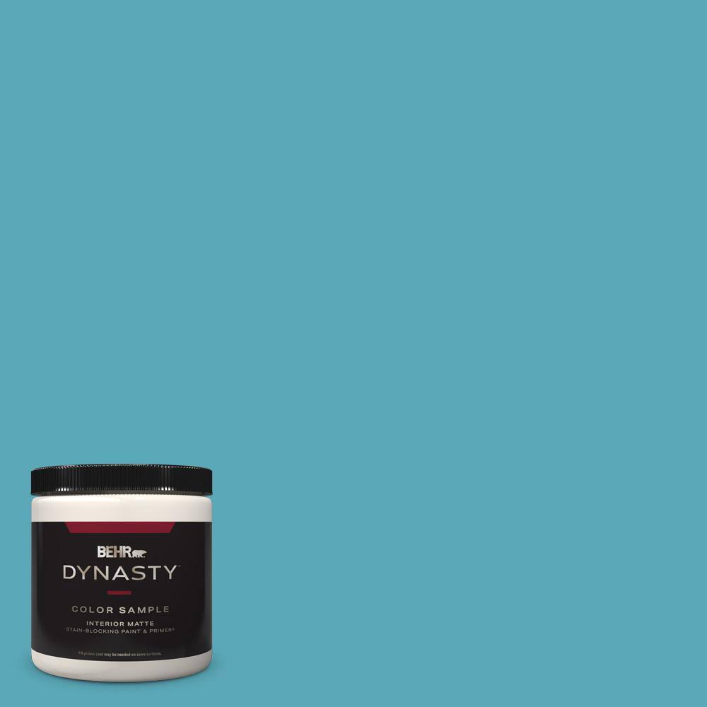 BEHR DYNASTY 8 oz. #T15-11 Sonic Blue Matte Stain-Blocking Interior ...