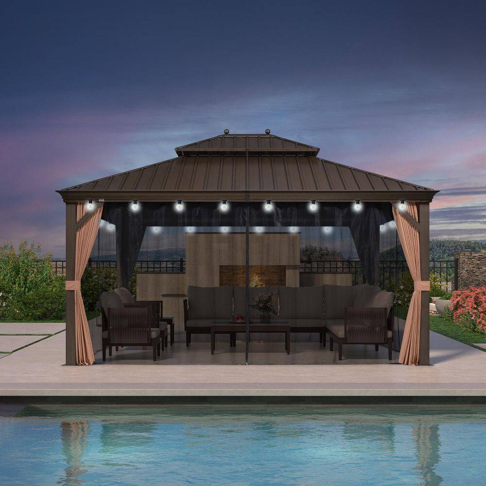 Have a question about PURPLE LEAF 14 ft. x 16 ft. Bronze Patio Outdoor ...