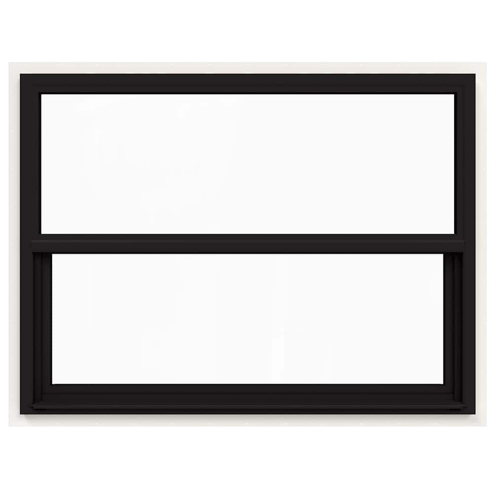 JELD-WEN 48 in. x 36 in. V-4500 Series Black Exterior/White Interior ...