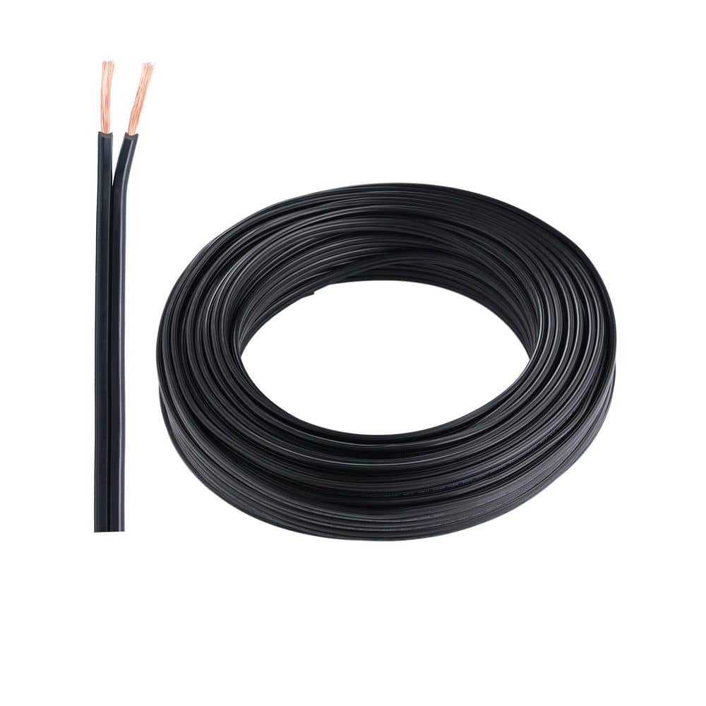 Vrbgify 16/2 Sprinkler Wire 100 ft. 16-Gauge 2-Conductor Black Stranded ...
