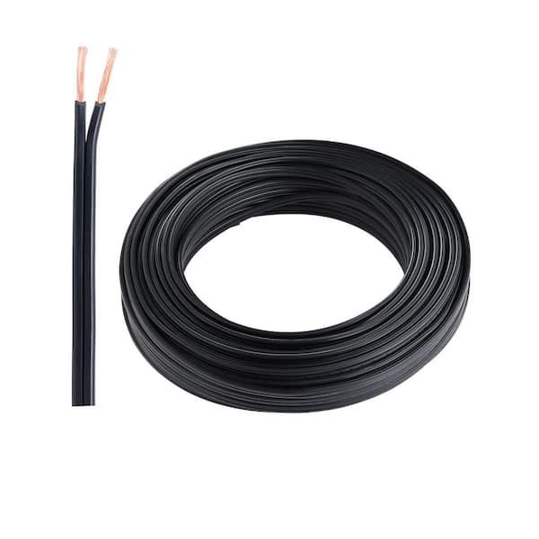 Vrbgify 16/2 Sprinkler Wire 100 ft. 16-Gauge 2-Conductor Black Stranded ...