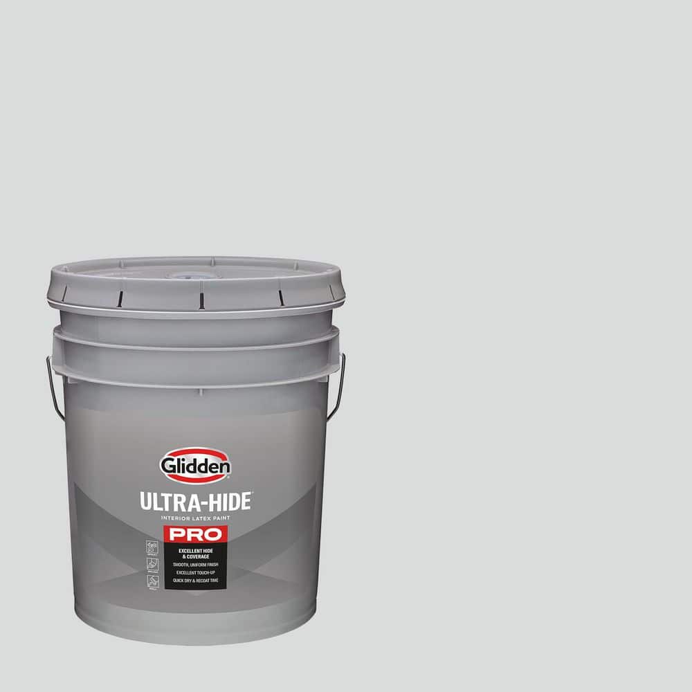 Glidden Ultra-Hide 5 gal. PPG1001-3 Thin Ice Ultra Flat Interior Paint ...