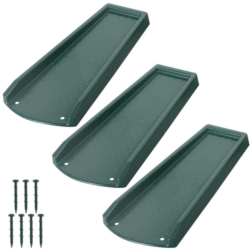 OGETFUUR 24 in. Green Rain Gutter Downspout Splash Block, Fixable ...