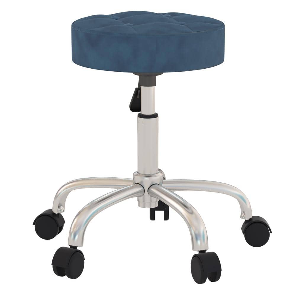 Hillsdale Furniture Nora Blue Vanity Stool 51099 - The Home Depot