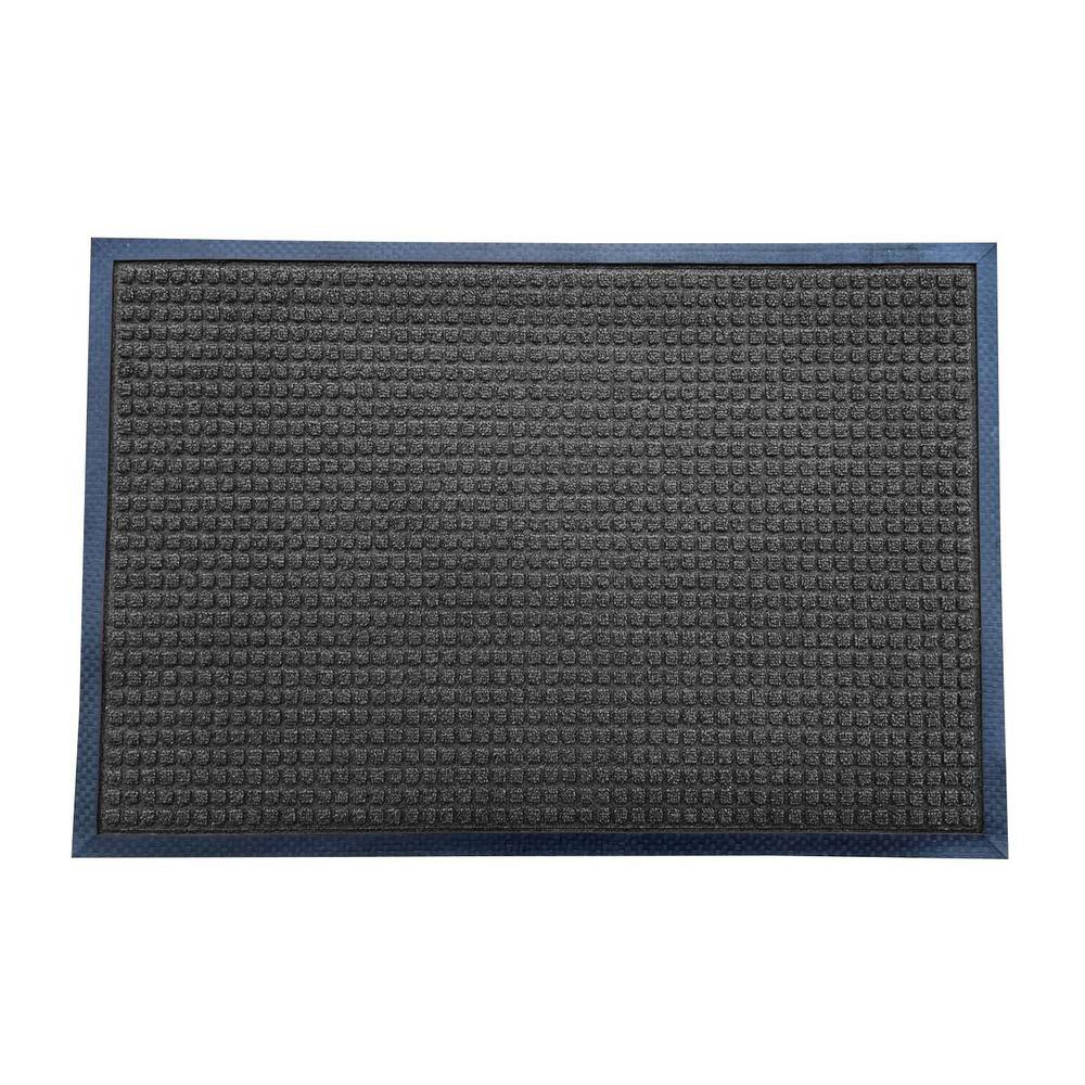 Envelor Indoor Outdoor Doormat Black 48 in. x 72 in. Button Floor Mat ...