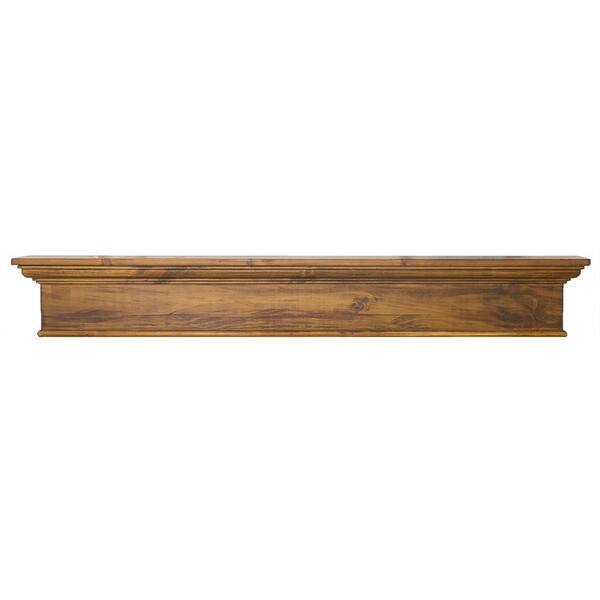 Barton 72 in. W x 8.5 H Floating Vintage Wood Fireplace Mantel Wall Cap ...