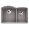 Blanco DIAMOND Undermount Granite Composite 32 in. 60/40 Double Bowl ...