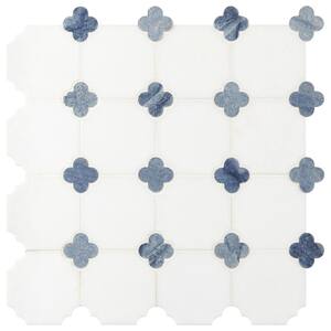 MSI Take Home Tile Sample - Cecily 4 in. x 4 in. Polished Marble Mesh ...