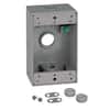 Commercial Electric 1-Gang Metal Weatherproof Electrical Outlet Box ...