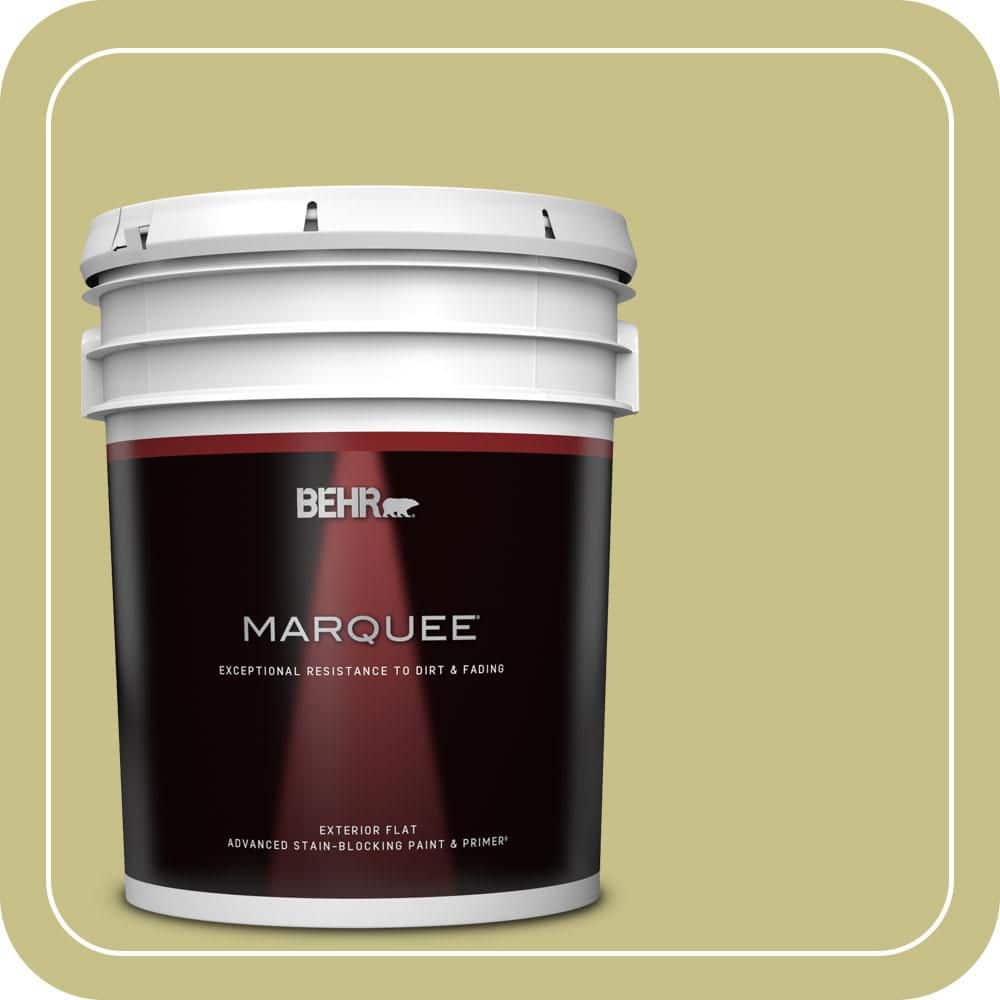 BEHR MARQUEE 5 gal. #PPU9-11 Wheat Grass Flat Exterior Paint & Primer ...
