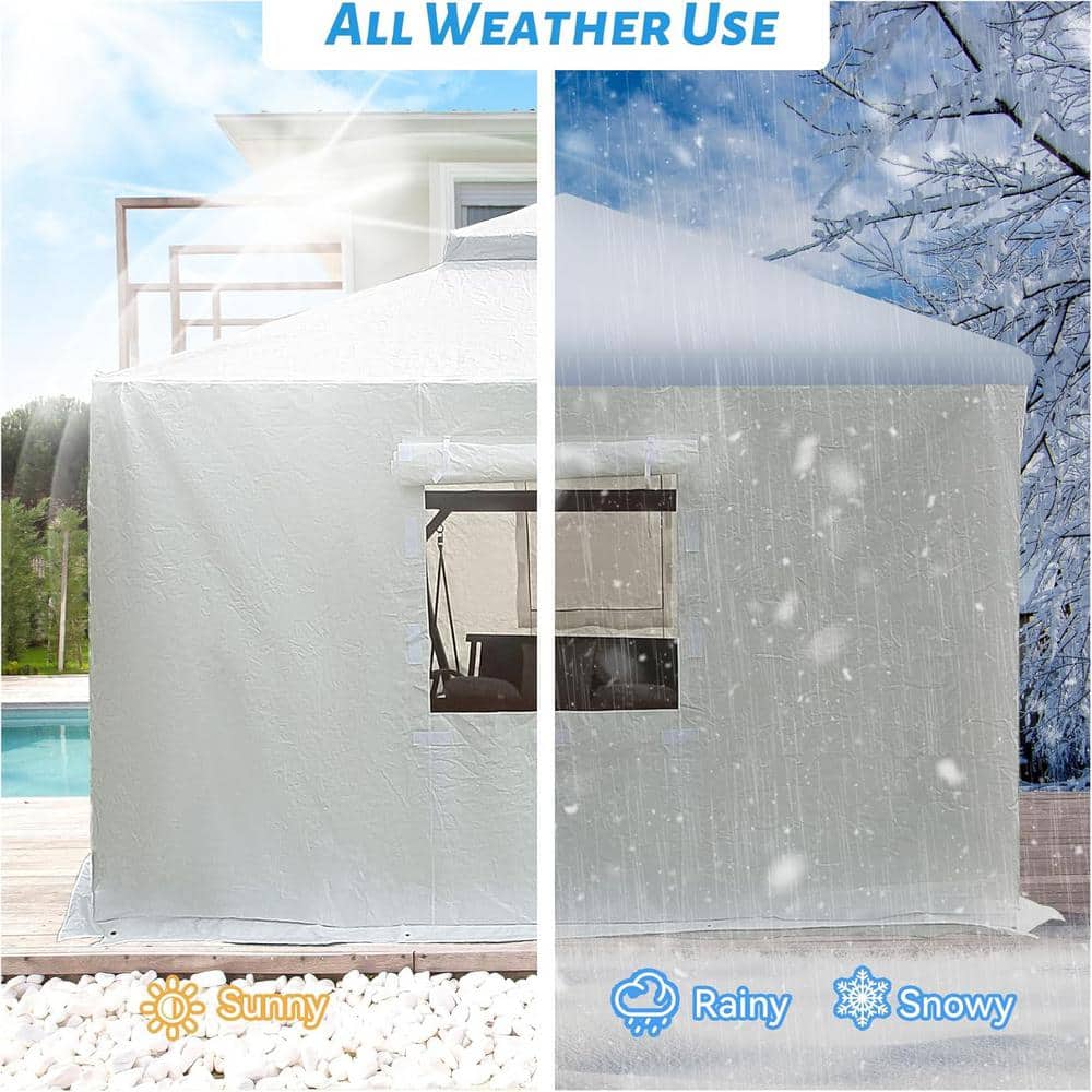 12 ft. x 12 ft.Outdoor Winter Polypropylene Waterproof Gazebo Cover for ...