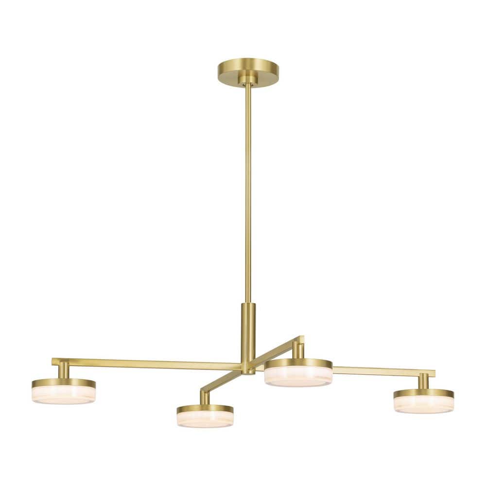 Generation Lighting Studio Khan Extra Large 4-Light Burnished Brass ...