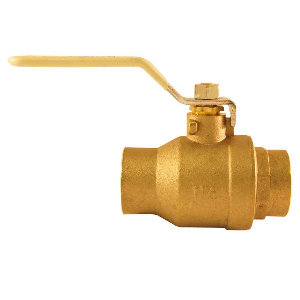 Apollo 1-1/4 in. Lead Free Brass SWT x SWT Ball Valve 94ALF20601A - The ...