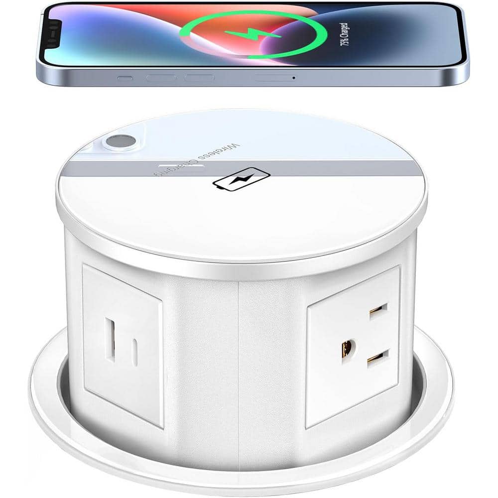 Lukyamzn 4-Outlets Pop Up Power Socket for Kitchen Countertop with 15 ...