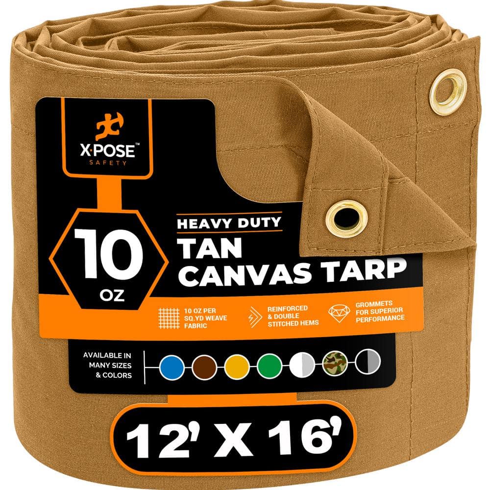 Reviews for XPOSE SAFETY Canvas Heavy-Duty 12 ft. W X 16 ft. L Tan 10 ...