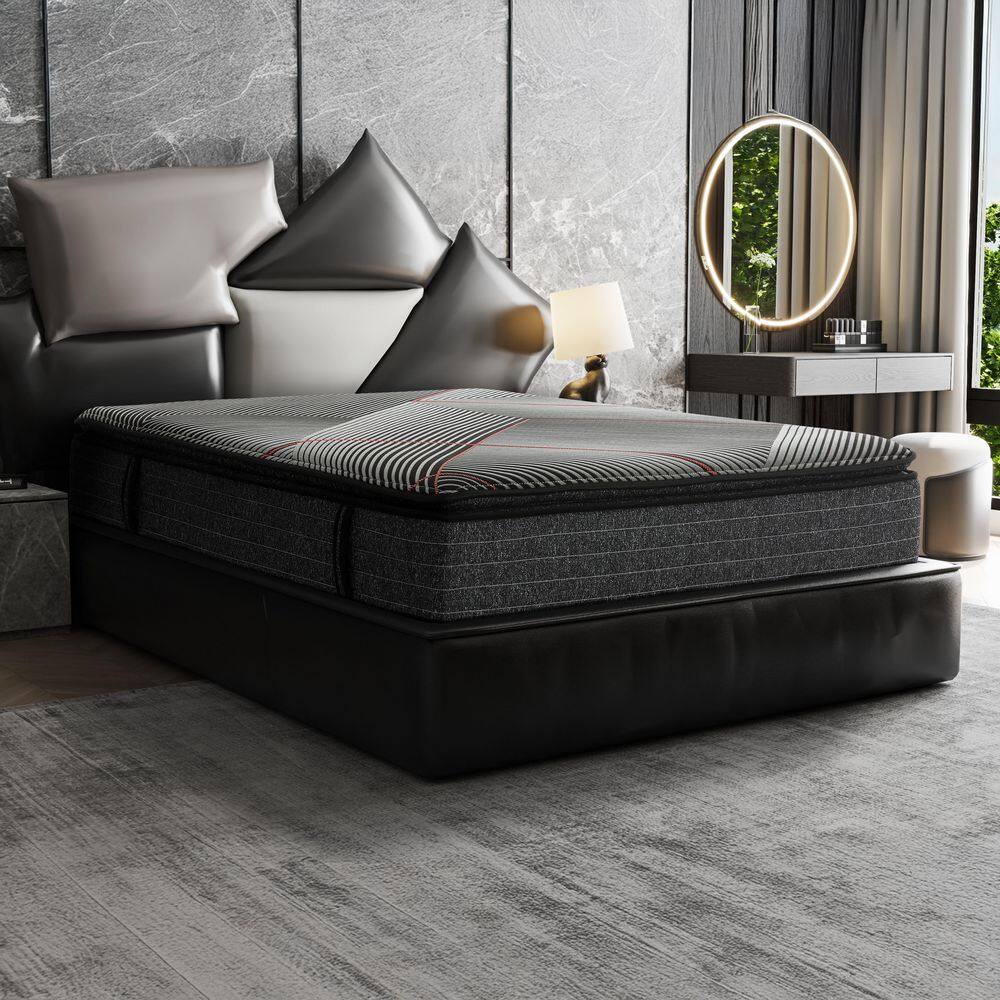 PRIMO INTERNATIONAL Sterling King Medium Pillow Top Hybrid 13 in. Bed ...