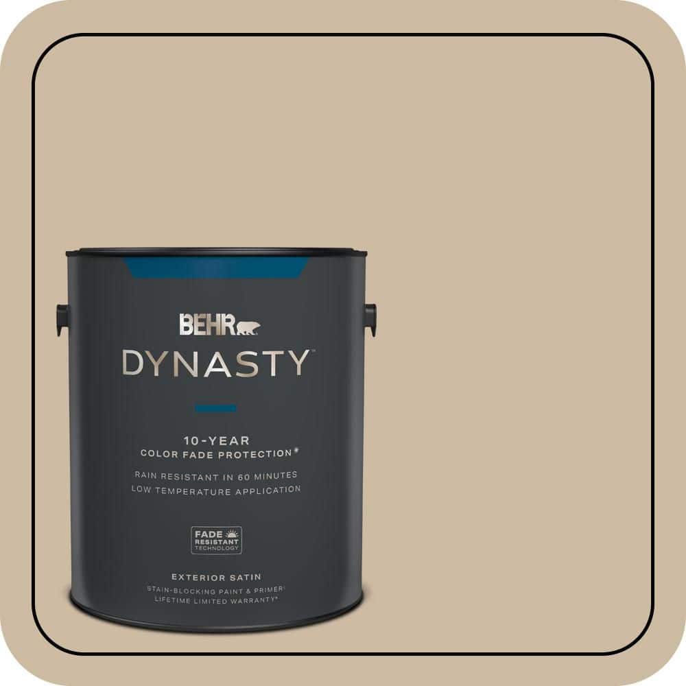 BEHR DYNASTY 1 gal. #710C-3 Gobi Desert Satin Enamel Exterior Stain ...