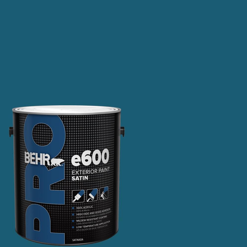 BEHR PRO 1 gal. #540D-7 Deep Blue Sea Satin Exterior Paint PR64301 ...