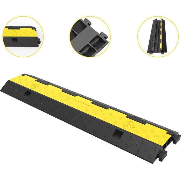 SVOPES Cable Protector Ramp, 2 in. x 3.3 ft., Yellow Non-Metallic ...