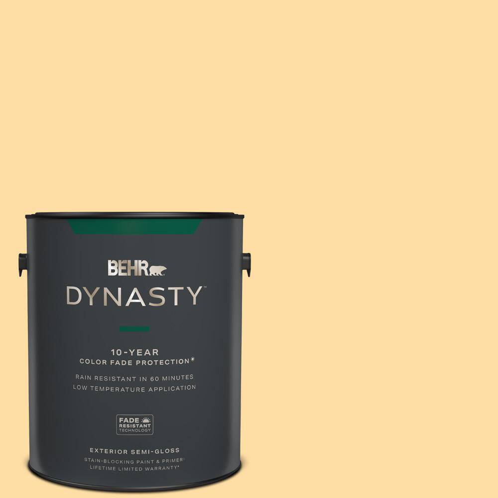 BEHR DYNASTY 1 gal. #300A-3 Melted Butter Semi-Gloss Exterior Stain ...