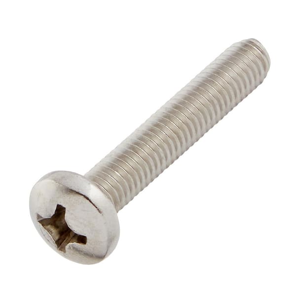 Everbilt M6-1.0x35mm Stainless Steel Pan Head Phillips Drive Machine ...