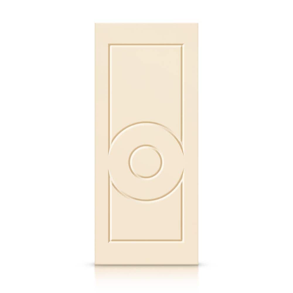 CALHOME 36 in. x 80 in. Hollow Core Beige Painted Composite MDF ...
