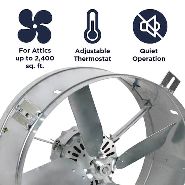 Buy 1600 CFM Mill Electric Powered Gable Mount Electric Attic Fan ...