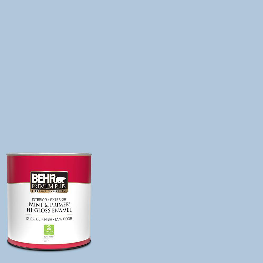 BEHR PREMIUM PLUS 1 qt. #PPU14-13 Caspian Tide Hi-Gloss Enamel Interior ...