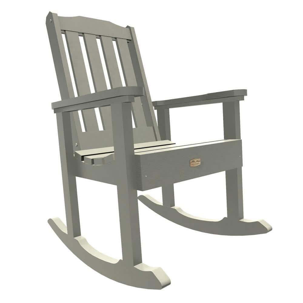 Highwood Essential Country Harbor Gray Plastic Outdoor Rocking Chair EO ...