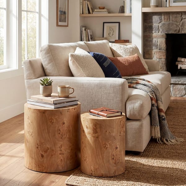 CHRISTOPHER KNIGHT HOME Daxel Modern 18.9 in. and 14.96 in. Natural ...