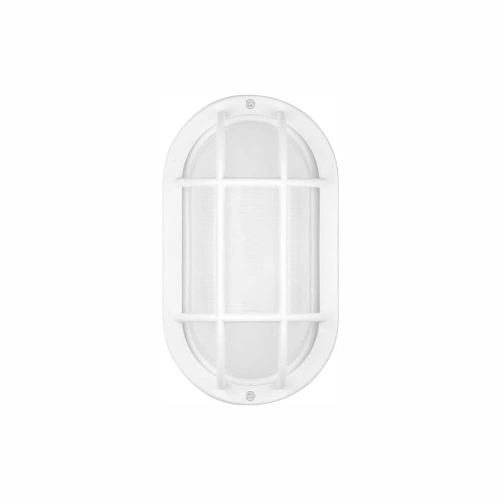 Euri Lighting White Outdoor Integrated LED Bulkhead Wall Light EOL ...